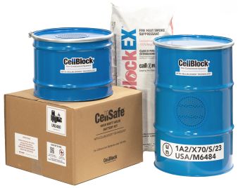 CellBlockEX Lithium-ion Fire Suppressant - CellBlock FCS